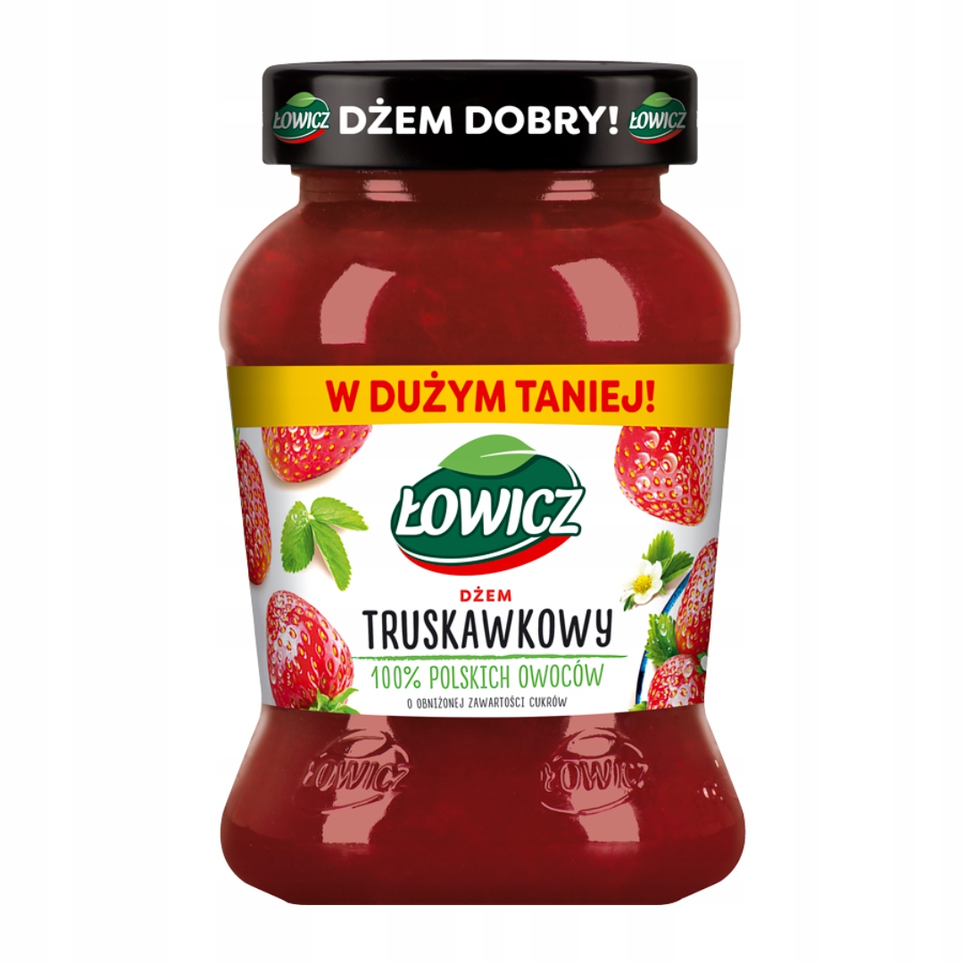 Dżem Truskawkowy Łowicz owocowy słoik 450g (5900397734623) • Cena ...