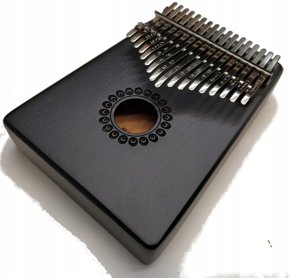 KALIMBA DREWNIANA MAŁY INSTRUMENT GRA JAK WIBRAFON - MAHOŃ - KOLOR ...