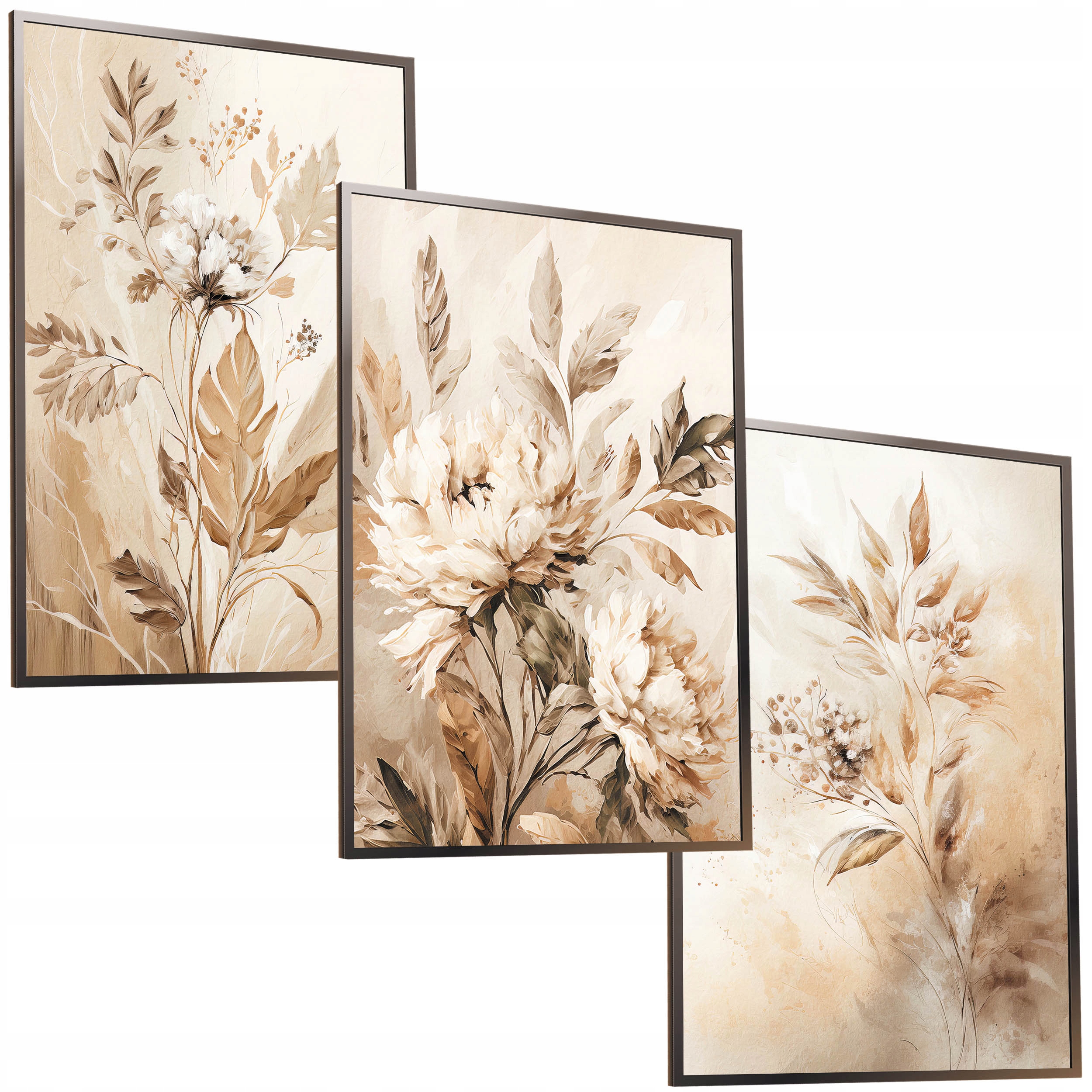 30x40 ZESTAW OBRAZY W RAMIE PLAKATY RAMKA BUKIET KWIATY NATURA SALON ...