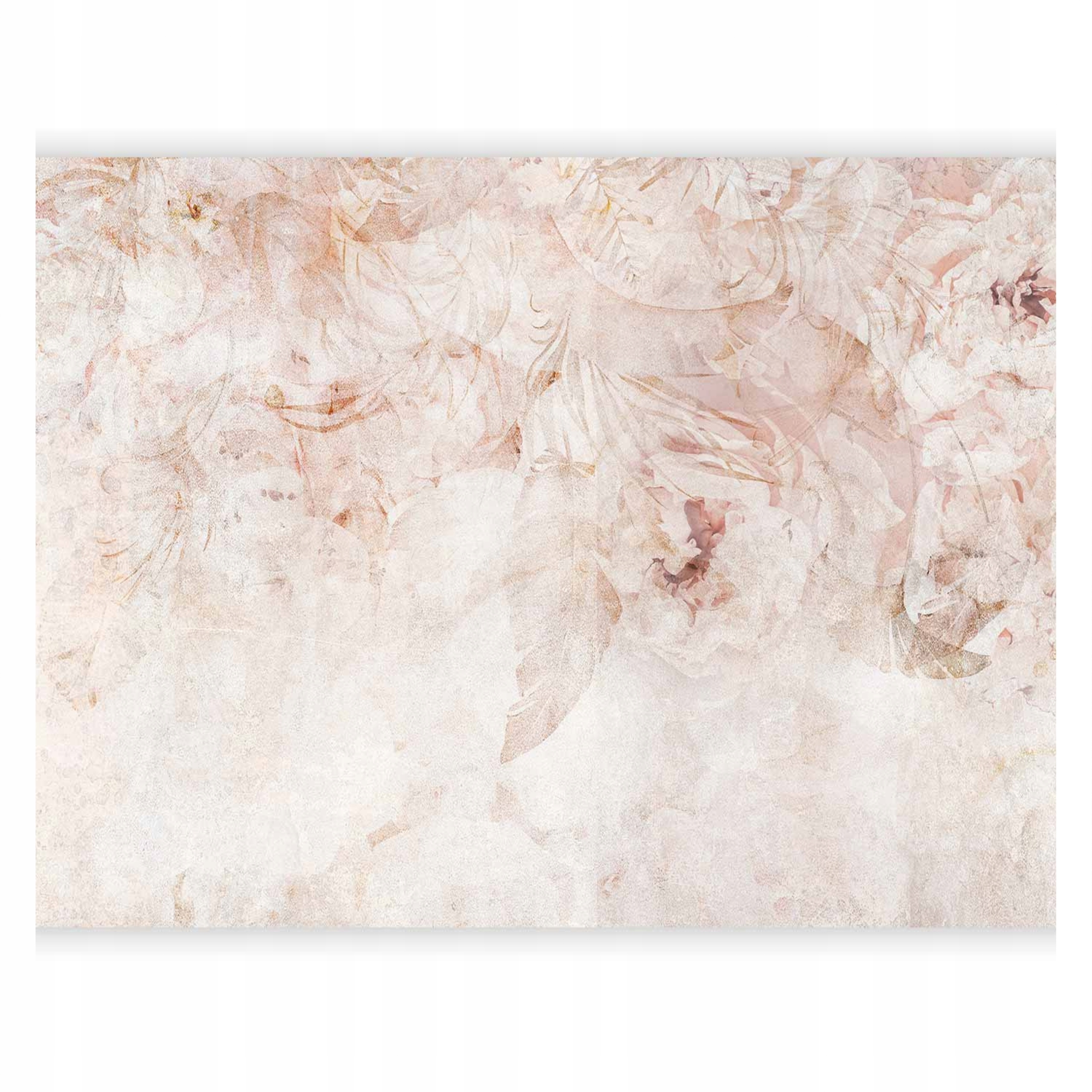 FOTOTAPETA LIŚCIE KWIATY PIWONIE BOHO BEŻOWA DO SALONU SYPIALNI 3D ...