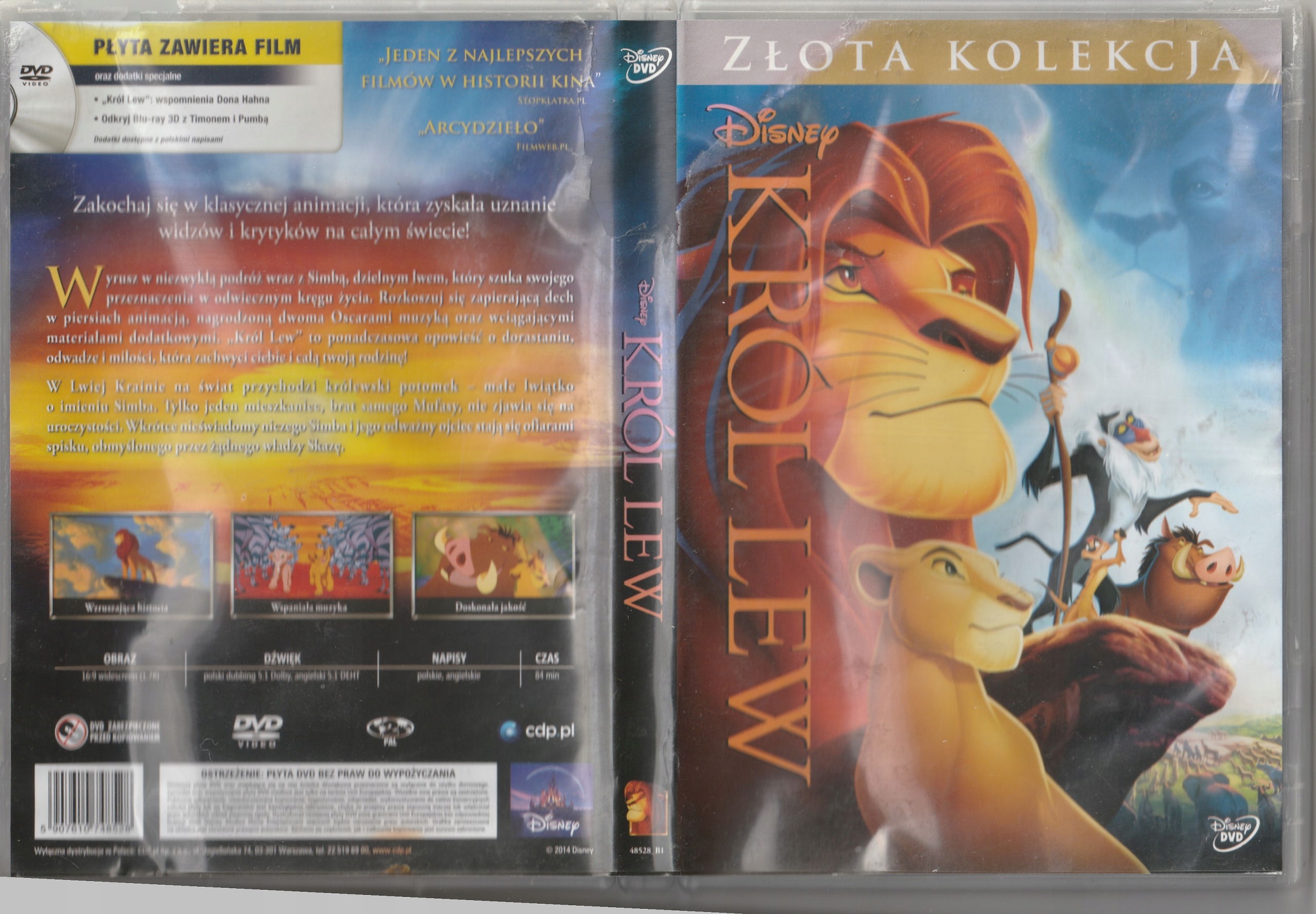 Król Lew płyta DVD • Cena, Opinie - Allegro