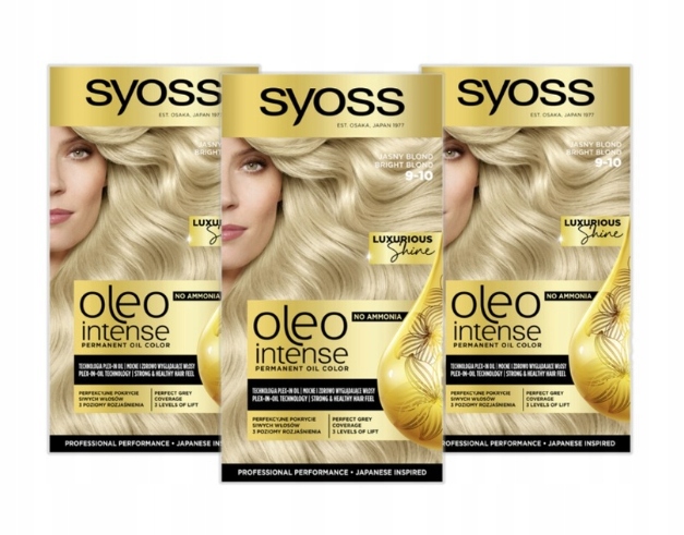 Syoss Oleo Intense 9-10 farba do włosów bez amoniaku x 3 (9000100814454 ...