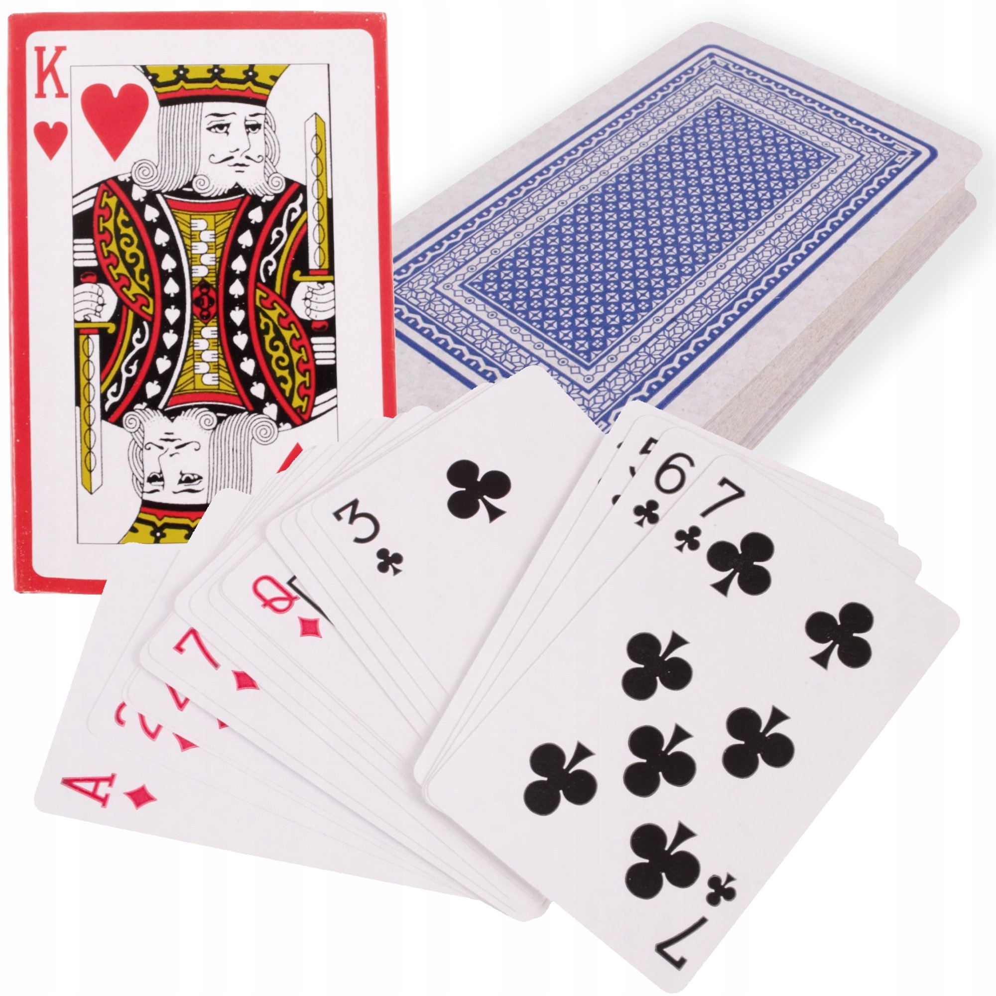 KARTY DO GRY W POKERA MAKAO ZESTAW TALIA 54 POWLEKANE PLASTIK ...