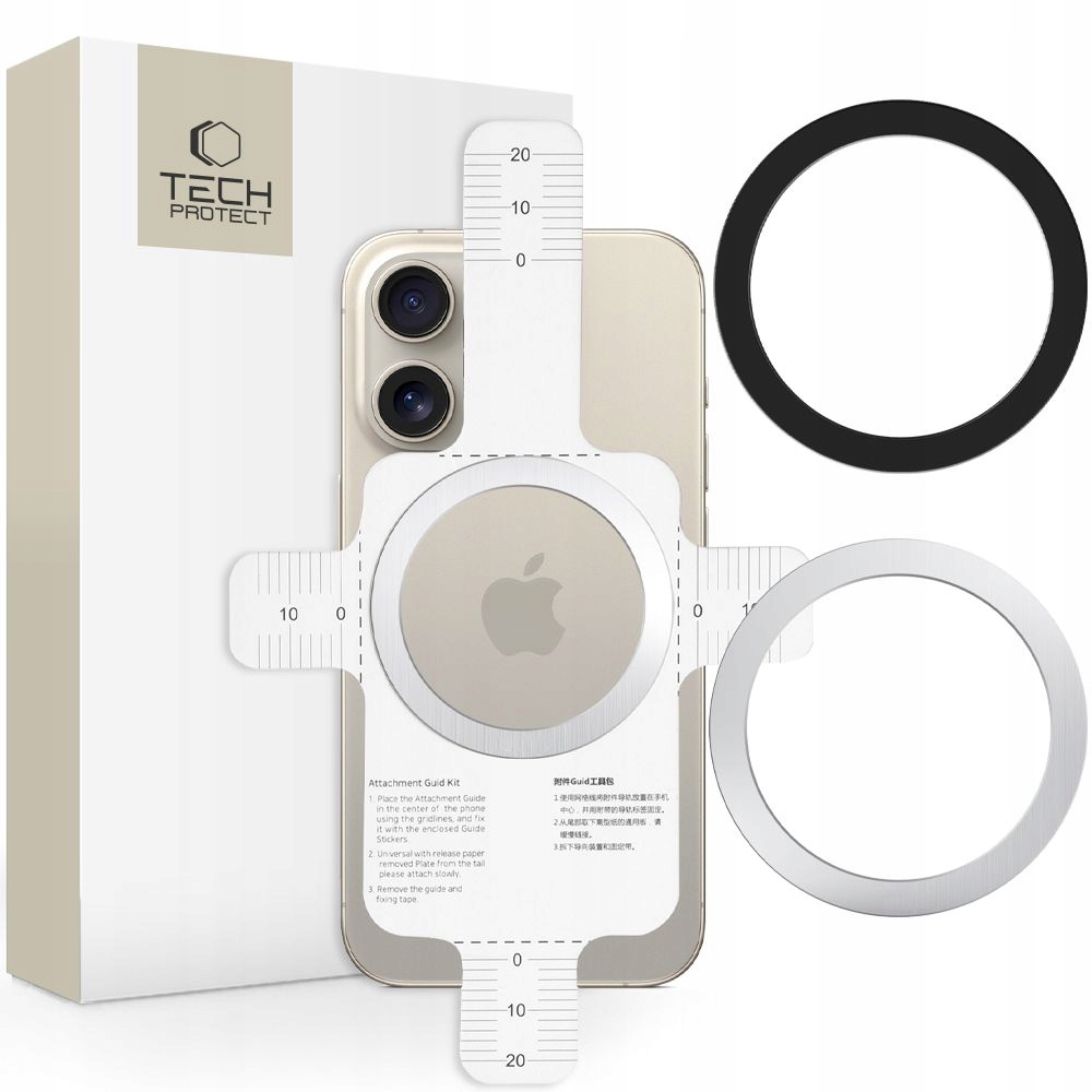 TECH-PROTECT MMP-110 2IN1 MAGNETIC MAGSAFE RING SILVER & BLACK - Sklep, Opinie, Cena w Allegro