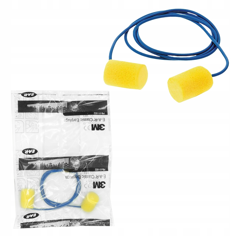 Zatyczki Stopery do uszu 3M Ear Classic z żyłką 1 para - 4046719350506 - 14092857525 - Allegro
