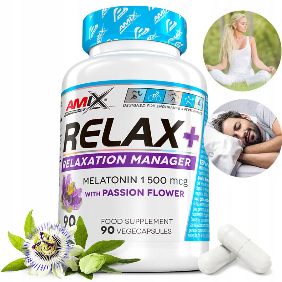 Amix Relax - tabletki przed snem, stres, odprężenie melatonina ...