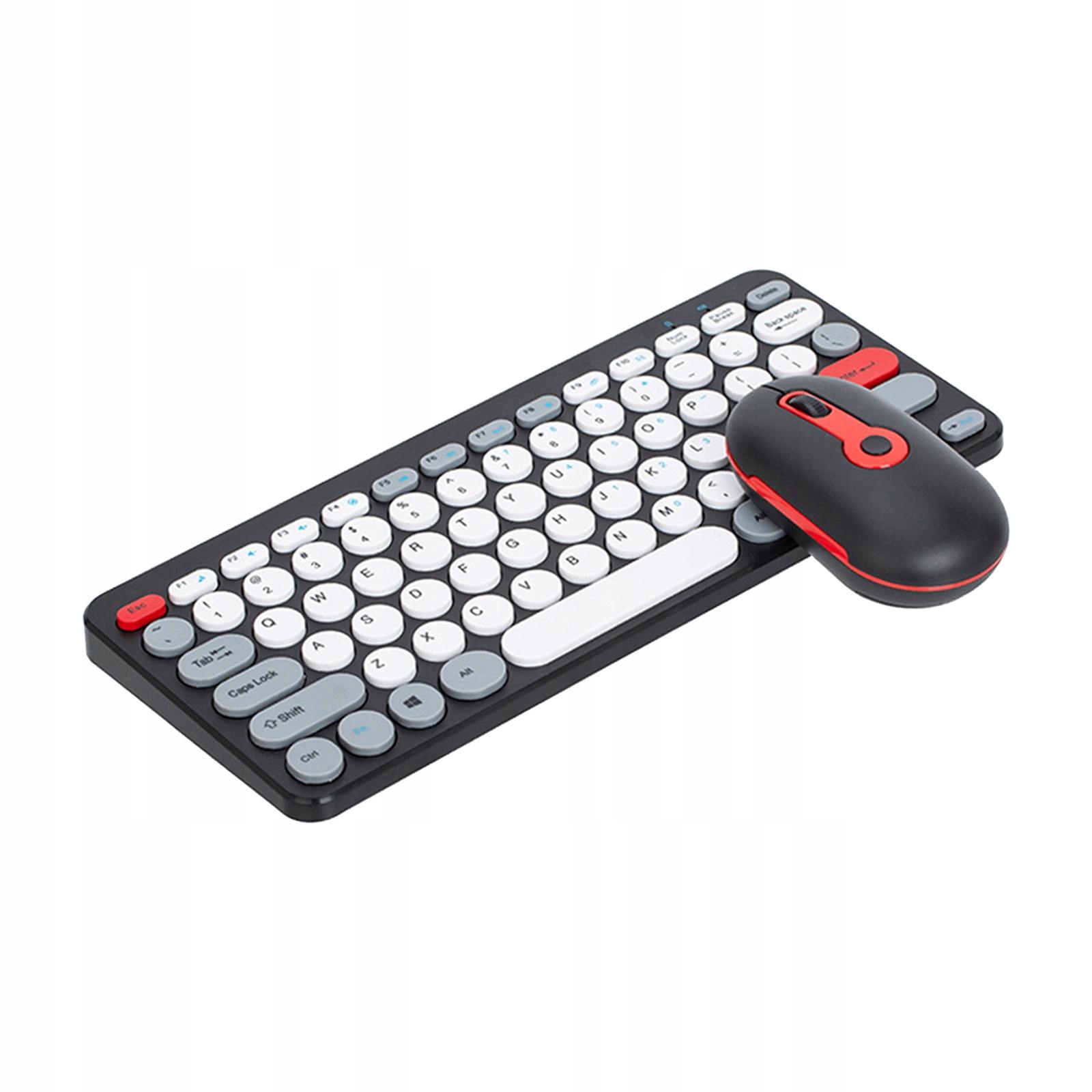 -Mini Wireless Keyboard and Mouse Set and Quiet Click Cordless USB Bla ...
