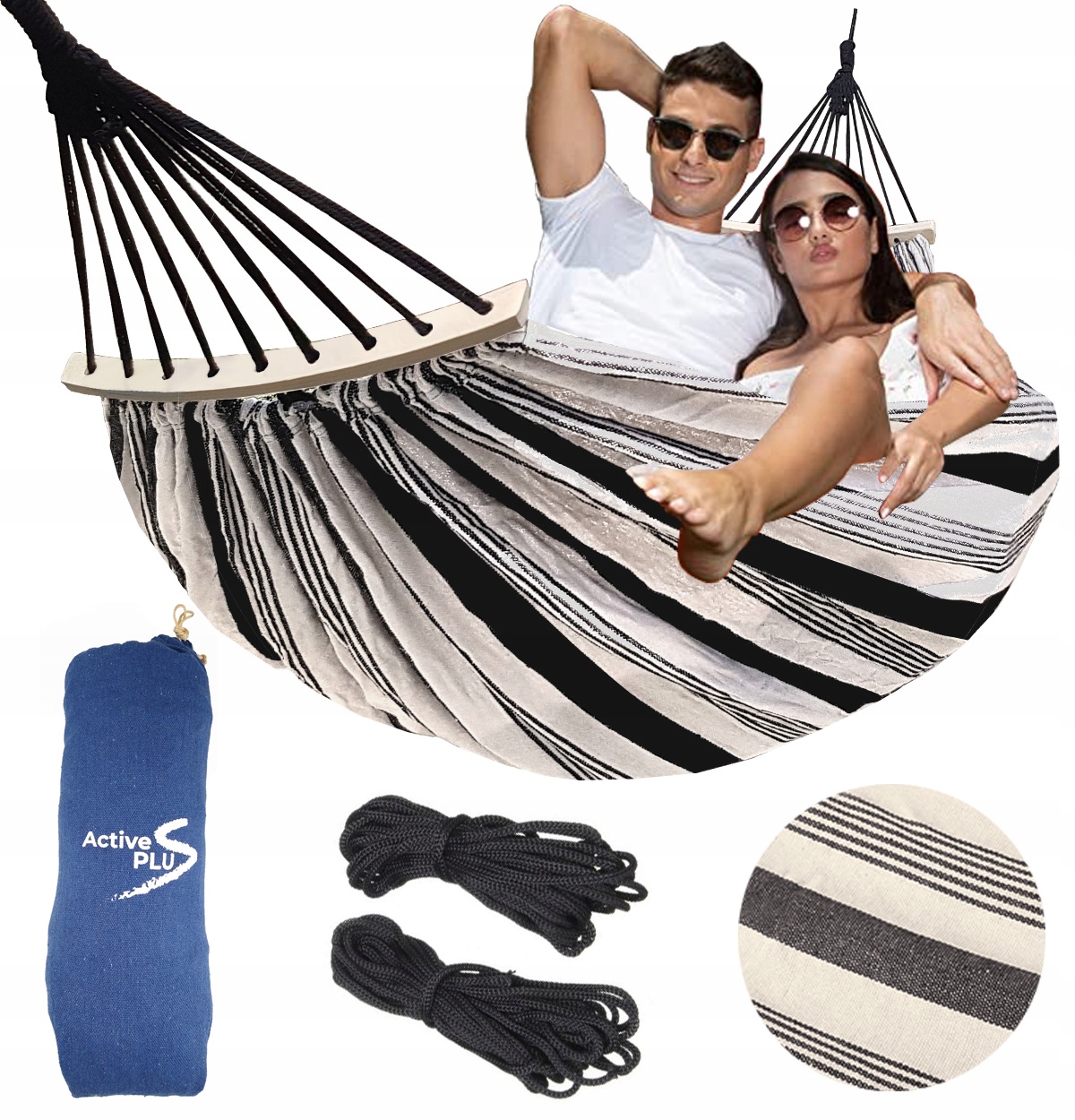 HAMAK OGRODOWY Z DRĄŻKIEM 2-OSOBOWA DUŻA HUŚTAWKA (451) • Cena, Opinie ...