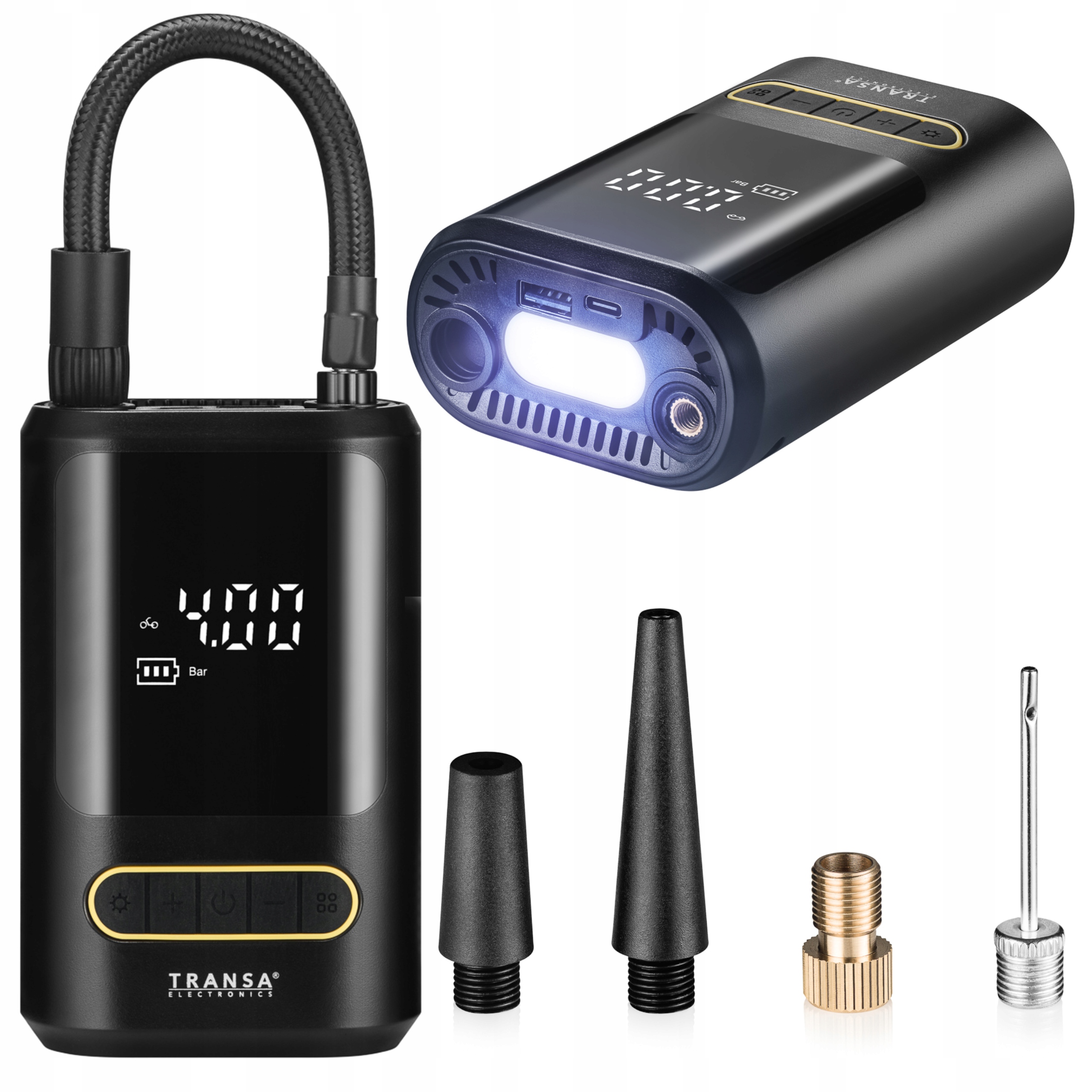 Pompka elektryczna BEZPRZEWODOWA Rowerowa PRESTA Auto Piłka Powerbank ...