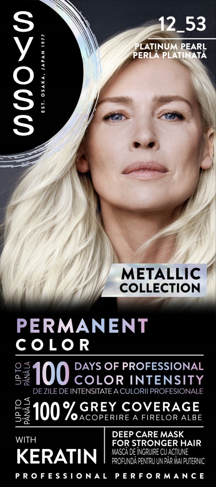 Syoss Permanent Coloration Farba do włosów trwale koloryzująca 12-53 platynowa perła • Cena ...