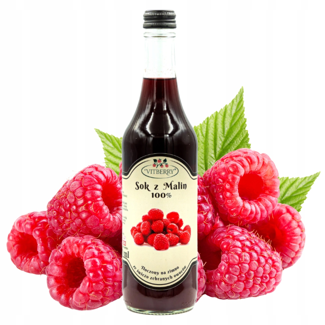 Sok z Malin 100% Vitberry 500ml MALINA MALINOWY DO HERBAT NAPOJÓW DRINKÓW (5903766411644) • Cena ...
