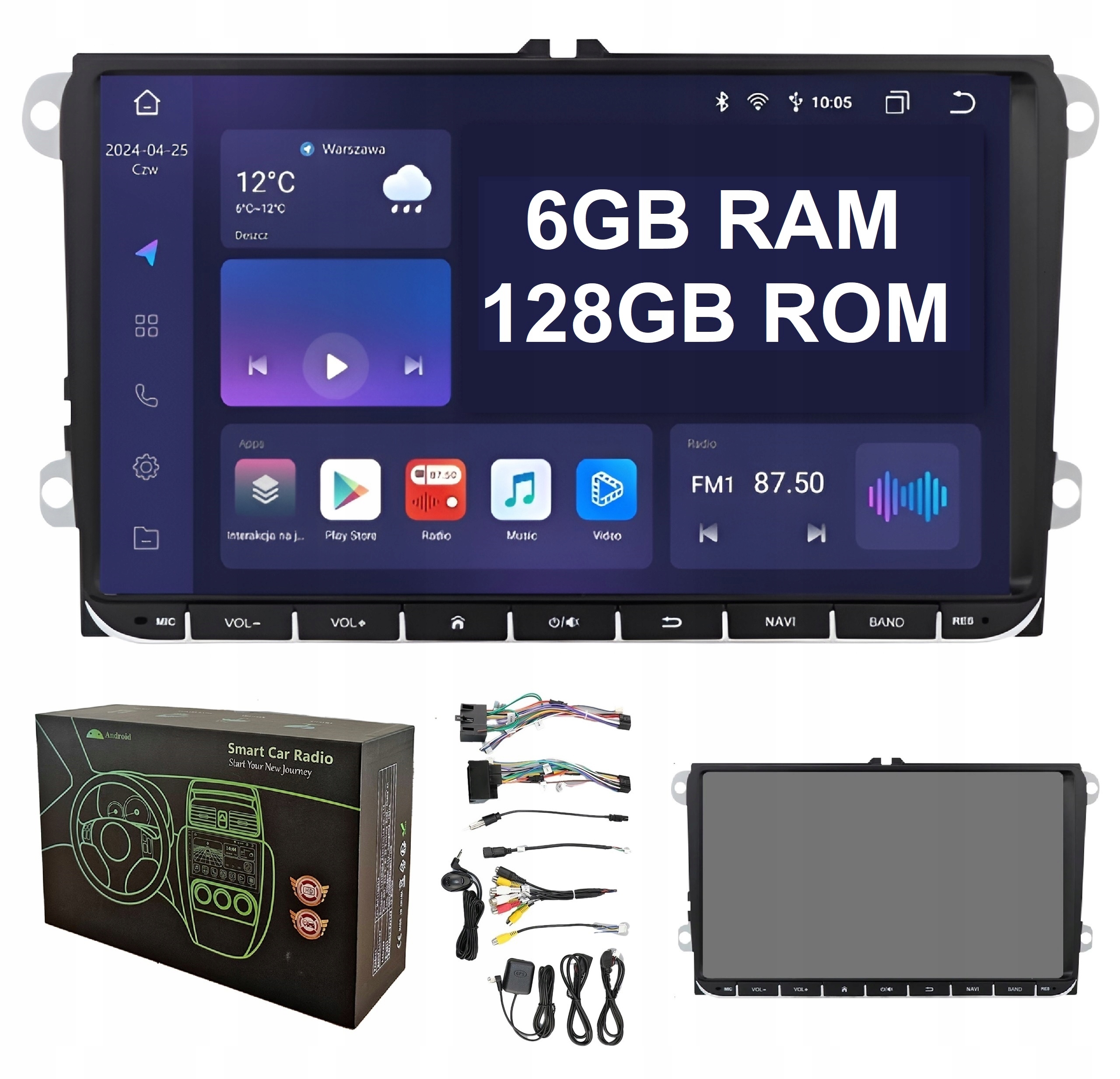 NAWIGACJA RADIO ANDROID DO VW GOLF V 5 VI 6 PASSAT B6 B7 CC SKODA 6/128GB - Sklep, Opinie, Cena ...