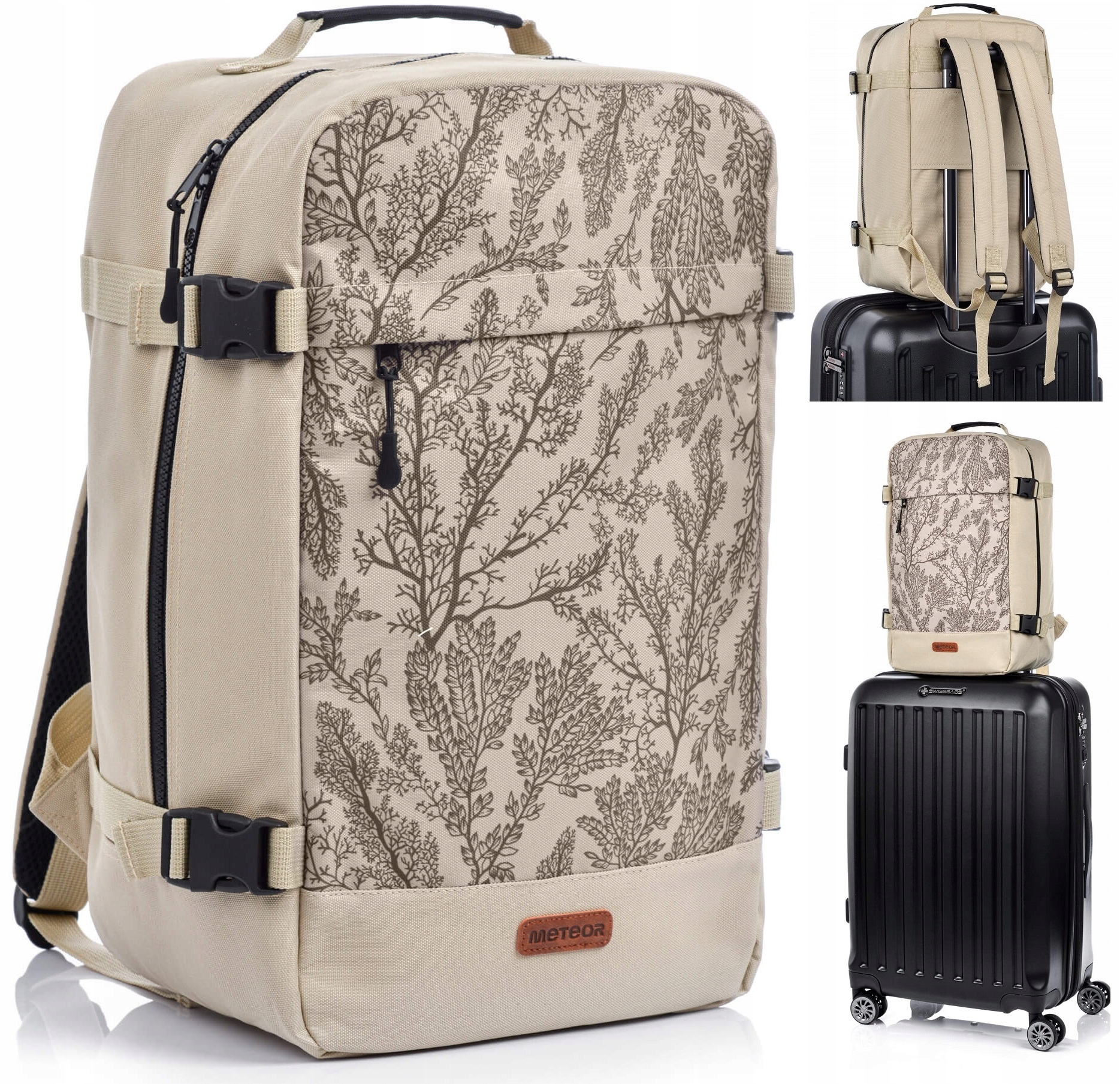 PLECAK KABINOWY TURYSTYCZNY SAMOLOT TORBA BAGAŹ PODRĘCZNY 40x25x20cm 20 ...