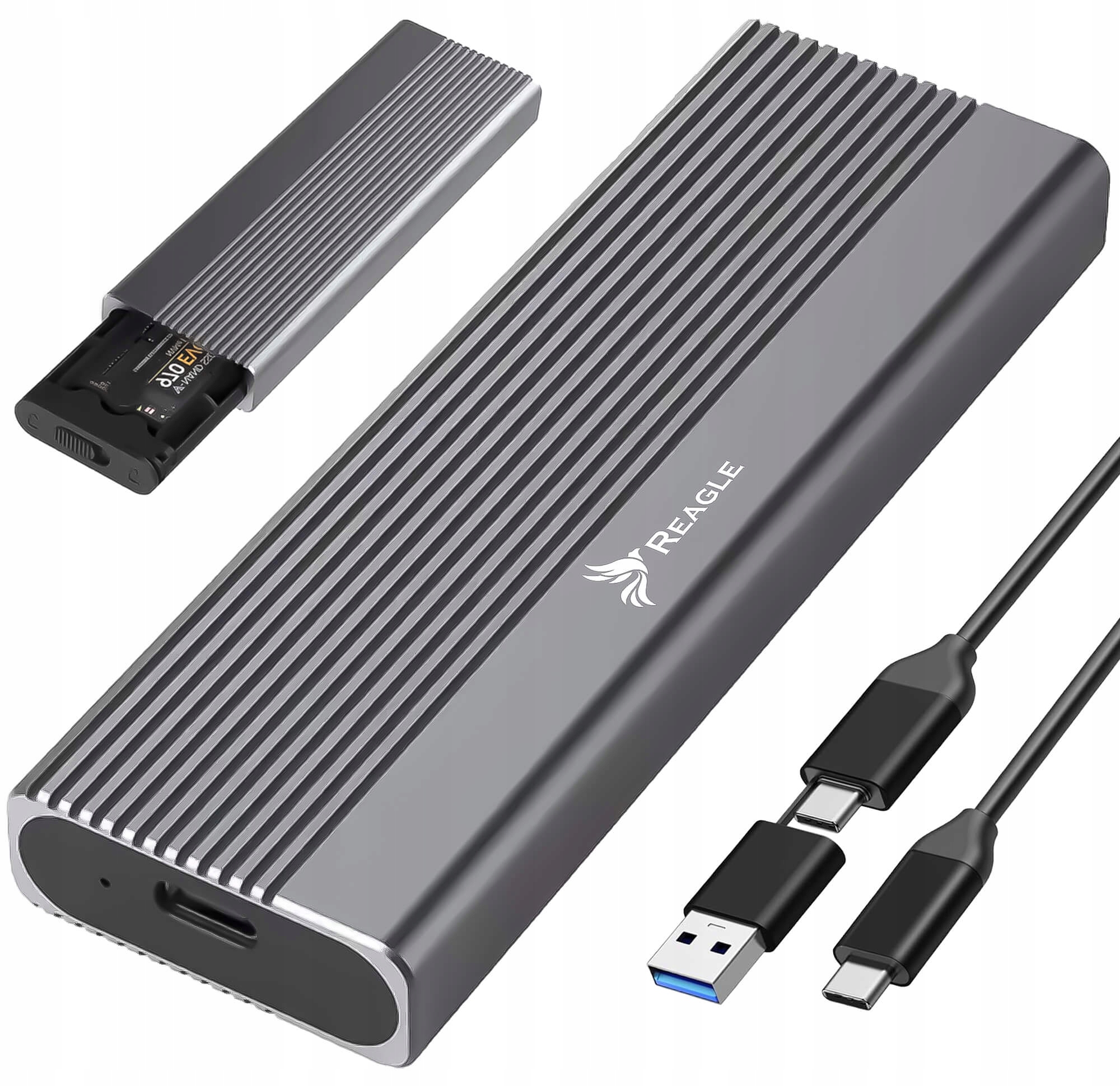 Obudowa na dysk SSD NVME PCIe M.2 USB-C 3.2 GEN2 Adapter Kieszeń M2 ...