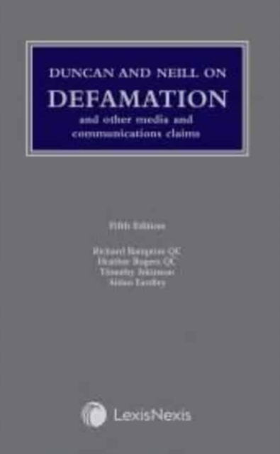 Duncan and Neill on Defamation Rampton Richard (13728181437) | Książka ...