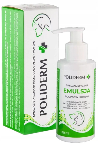 JM SANTE POLIDERM emulsja stany zapalne skóry DLA PSA I KOTA 140 ml ...