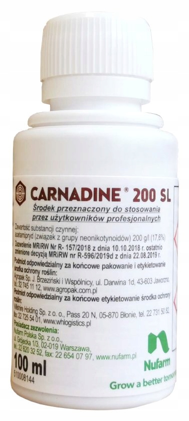 Carnadine 200 SL 0,1L NuFarm (134099) • Cena, Opinie • Środki ochrony roślin 9569936800 • Allegro