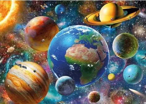 Puzzle Dino 1000 Starline 1000 dielikov Planéty neón 1000 54134. - Allegro