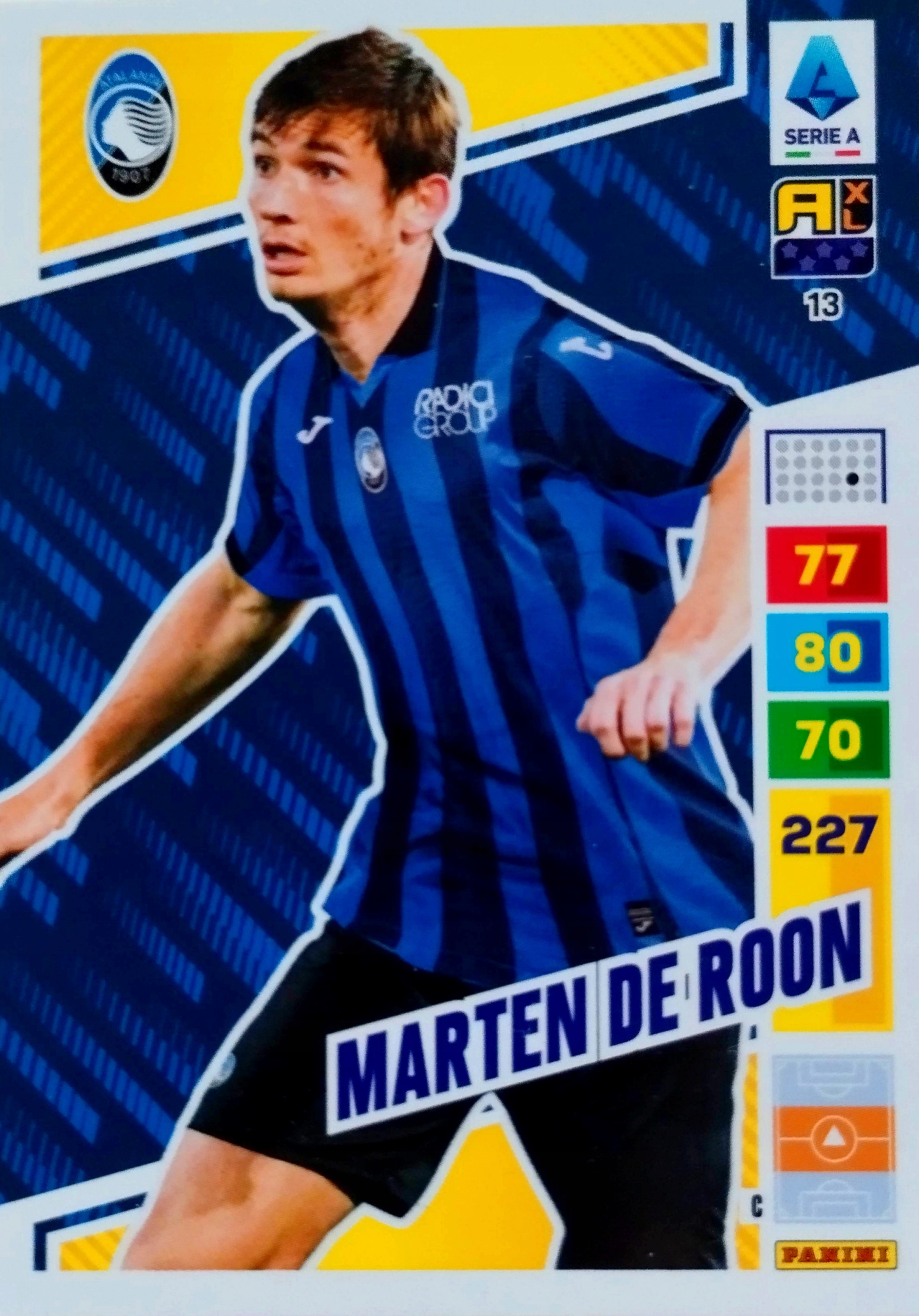 PANINI CALCIATORI LIGA WŁOSKA 2023 - 2024 13 MARTEN DE ROON ATALANTA ...