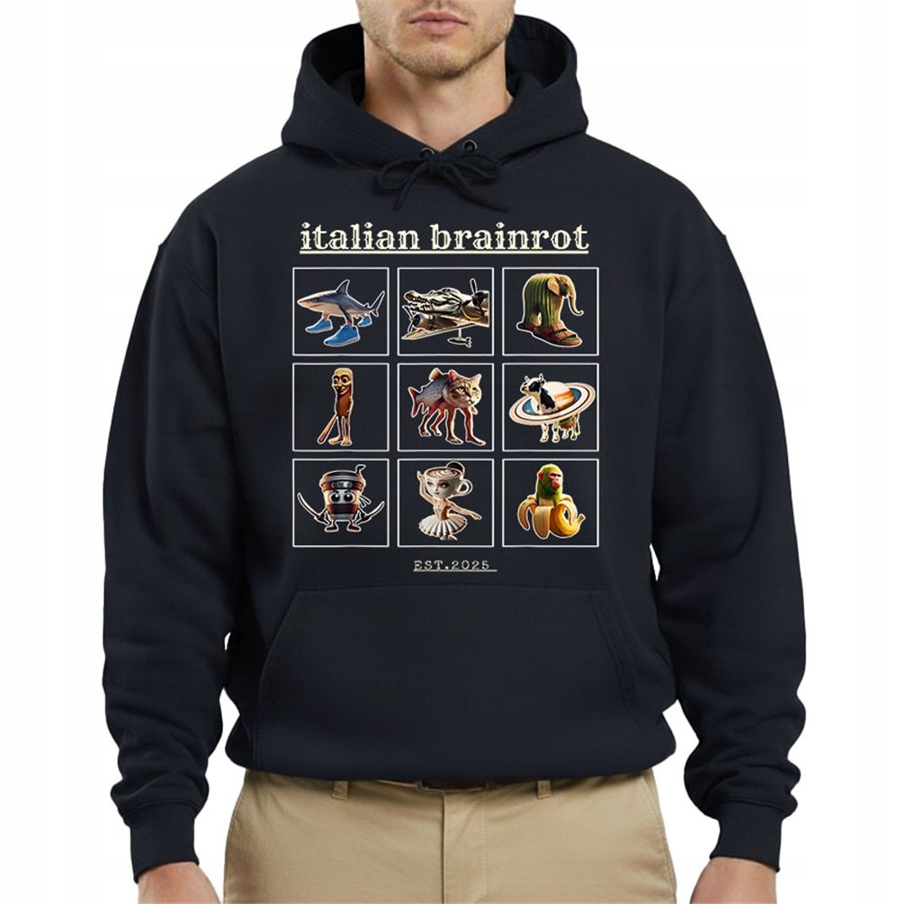 ITALSKÁ BRAIN ROT MIKINA TRALALERO TRALALA MEME BOMBARDIRO PÁNSKÁ S ...