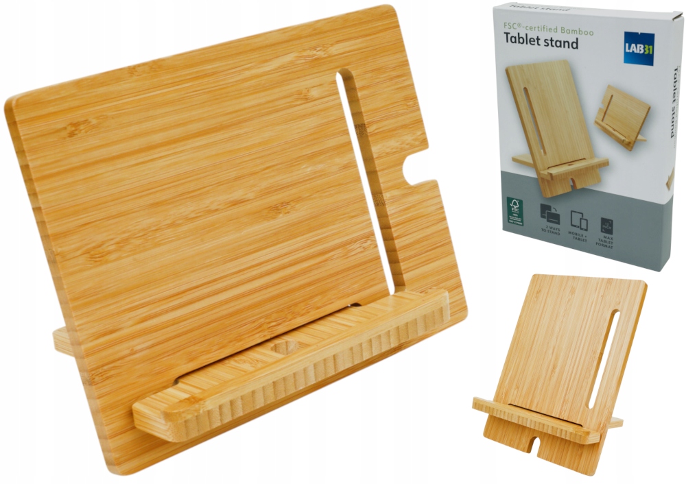 STOJAK POD TABLET BAMBUSOWY 12 CALI - porównaj ceny - Allegro.pl