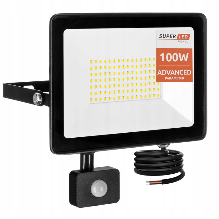 Lampa Naświetlacz LED 100W z czujnik ruchu i zmierzchu Halogen SuperLED ... Lampa Naświetlacz LED 100W z czujnik ruchu i zmierzchu Halogen SuperLED ...