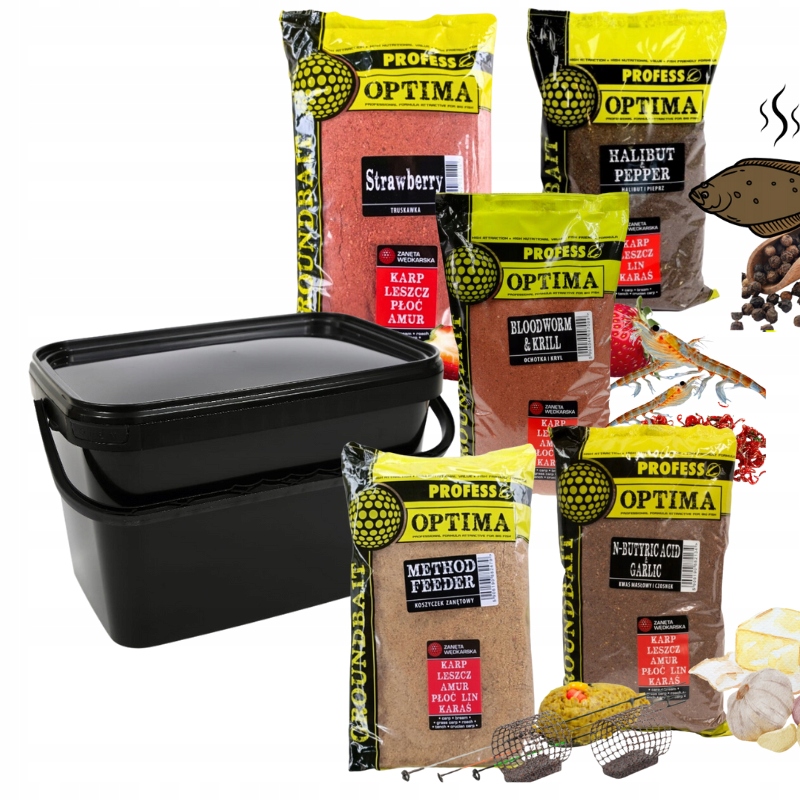 SADA RYBÁŘSKÝCH NÁVNAD PROFESS OPTIMA PLUS KBELÍK NA RYBY KAPRY A LÍSKY za 286.00CZK - Allegro