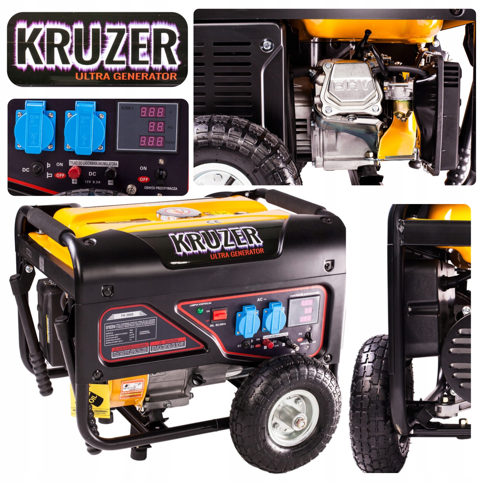 Agregat prądotwórczy przenośny jednofazowy Kruzer 2800 W benzyna ...