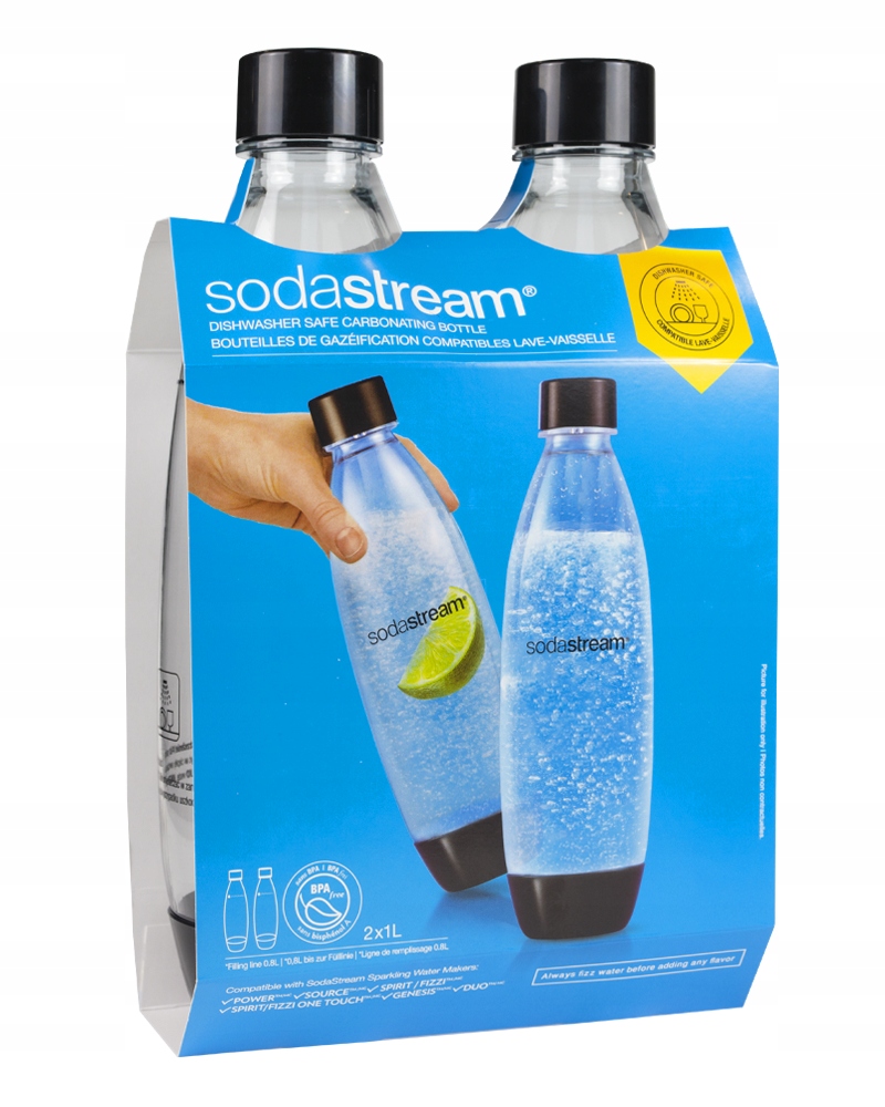 Butelka SodaStream Fuse 2 x 1 l czarna - Sklep, Opinie, Cena w Allegro.pl