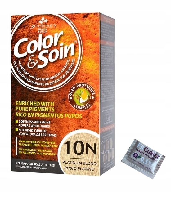 COLOR&SOIN 10N PLATYNOWY BLOND trwała farba (3525727539338) • Cena ...