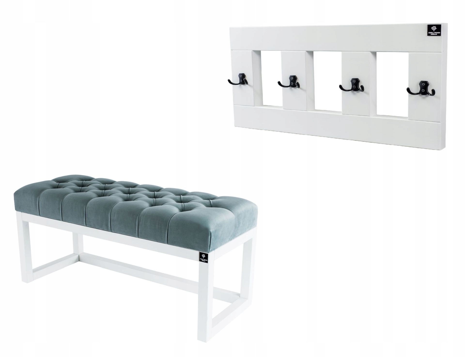 Ławka bez schowka, tapicerowana Emra Wood 60 x 45 x 35 cm • Cena ...