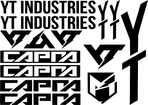 Naklejka YT CAPRA Industries NAKLEJKI zestaw - 13127147612 - Allegro