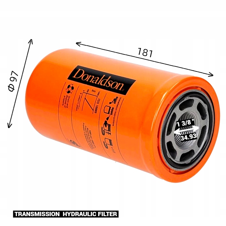 Filtr hydrauliczny NEW HOLLAND B95 B100B B110B B115B CASE 580SR 590SR ...