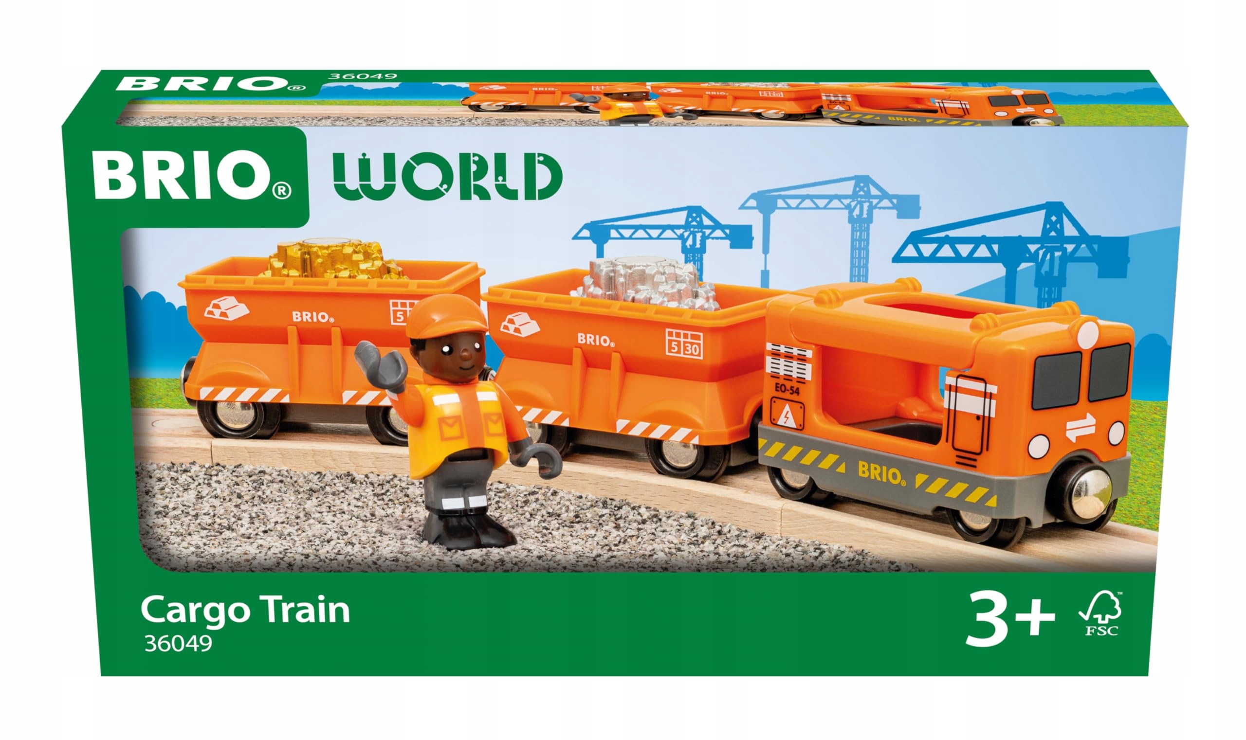 BRIO World Cargo Train for Kids Age 3 Years Up - Wooden Railway Sets ...