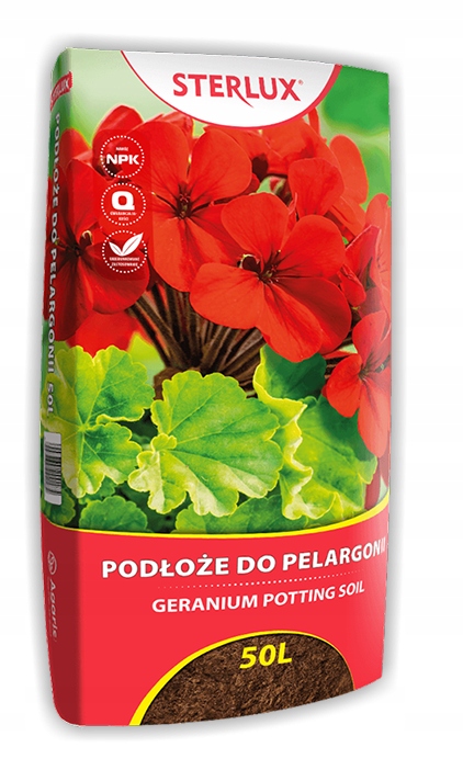 PODŁOŻE DO PELARGONII SPECJALISTYCZNE 50L STERLUX ZIEMIA HOLLAS Z NAWOZEM (5907735200185) • Cena ...