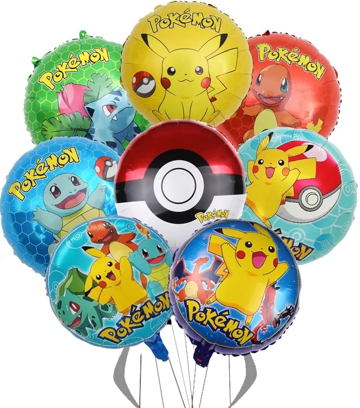 POKÉMON GO PIKACHU FÓLIA LÉGGÖMB SZETT 8db-os, (5906329941404) • Ár ...