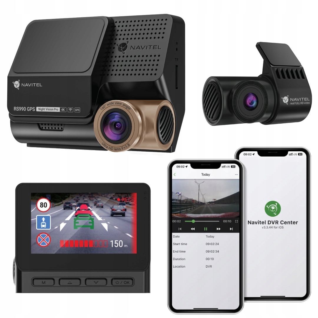 Wideorejestrator Navitel RS990 GPS Night Vision PRO 4K • Cena, Opinie ...