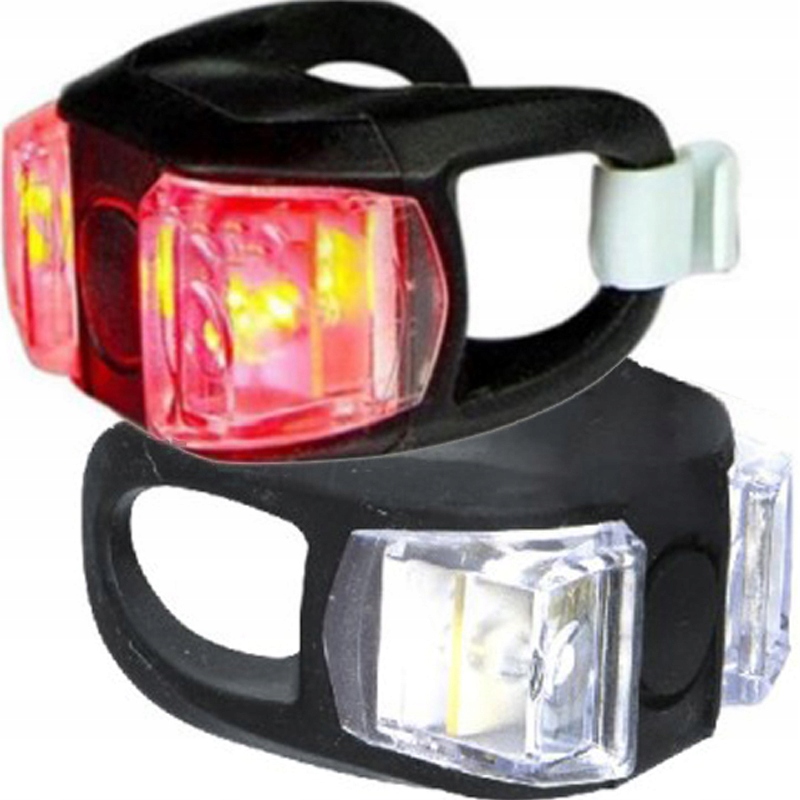 LAMPKI ROWEROWE LAMPKA NA ROWER LED PRZÓD TYŁ 2SZT BIAŁE I CZERWONE ...