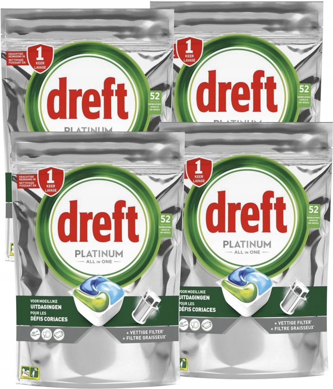 DREFT Platinum Kapsułki do Zmywarki ALL in ONE 208 13713661640 - Allegro.pl