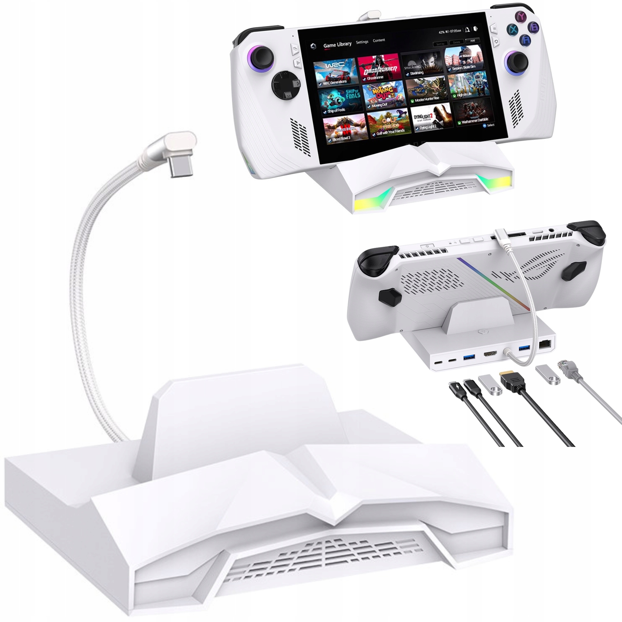 Stacja dokująca hub do Steam Deck ROG Ally Switch stojak podstawka 4K ...