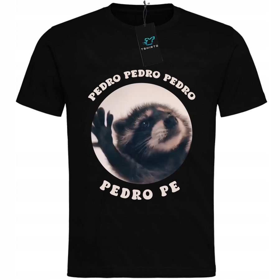 KOSZULKA PEDRO PEDRO PEDRO SZOP Z SZOPEM RACOON RAVE MUZYKA MEMY VIRAL ...