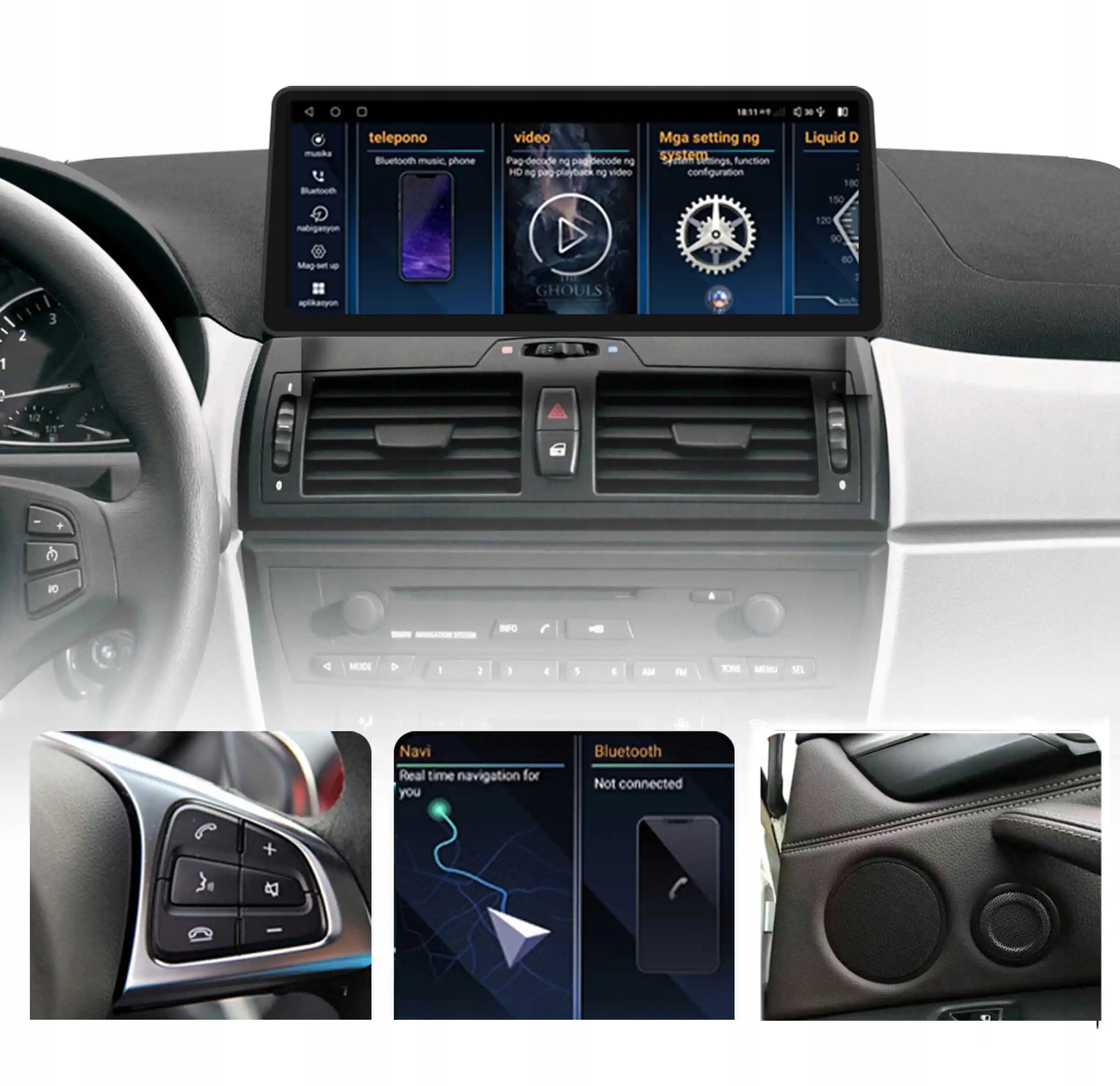 CarPlay Radio RDS DAB Android GPS Nawi WiFi 4G MP3 MP4 USB BMW X3 E83 ...