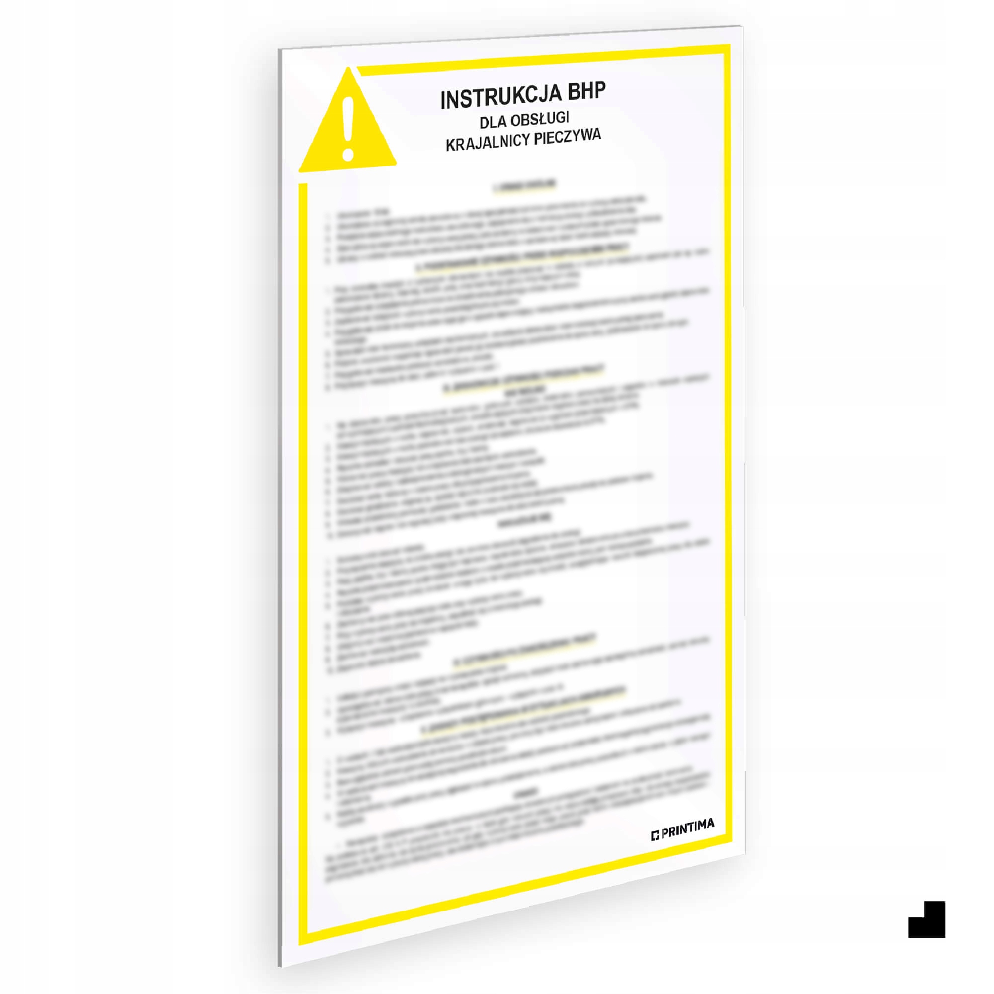 INSTRUKCJA BHP DLA OBSŁUGI KRAJALNICY PIECZYWA • Cena, Opinie - Allegro