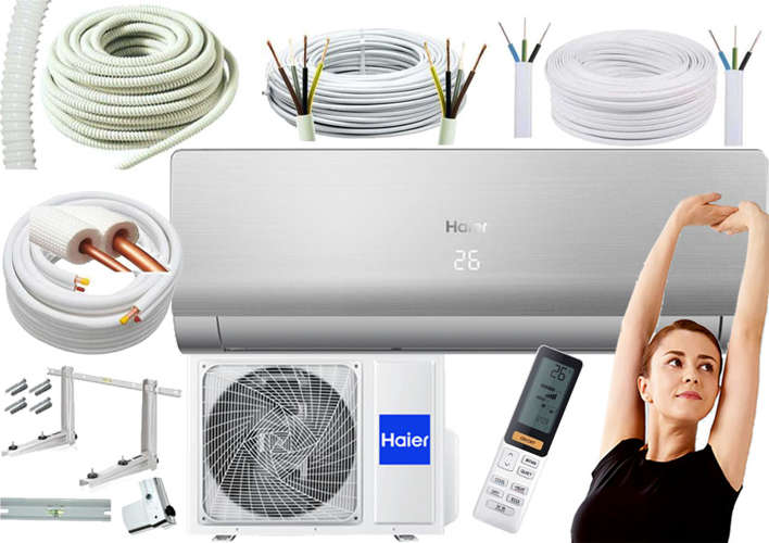 Klimatyzator Haier Flexis Silver 2,6kW • Cena, Opinie - Allegro
