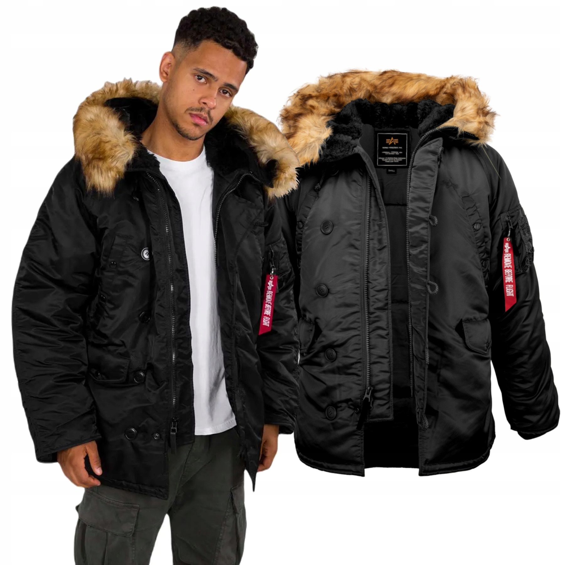 Kurtka Alpha Industries N3B 100106 03 Czarna M (4260241993219) • Cena ...