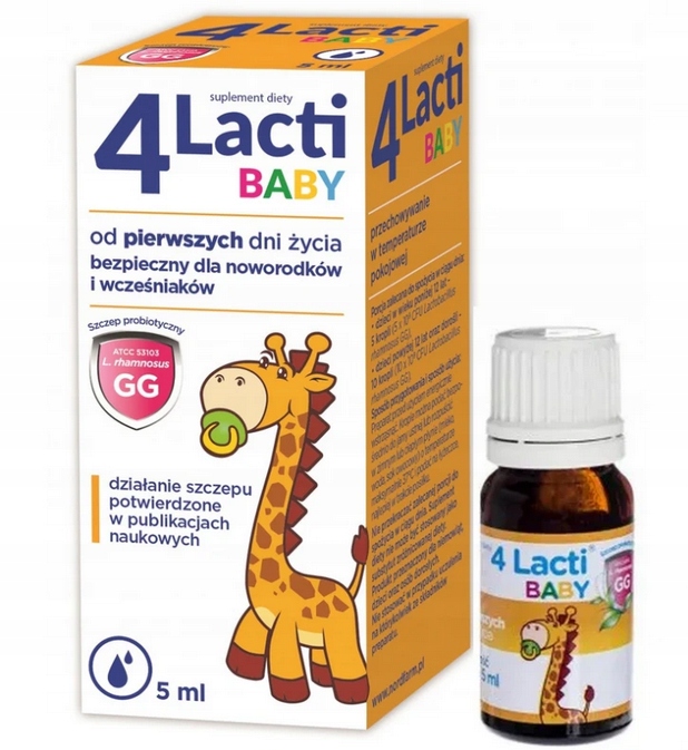 4 LACTI BABY krople dla dzieci PROBIOTYK 5 ml (5907559239507) • Cena, Opinie • Układ pokarmowy ...