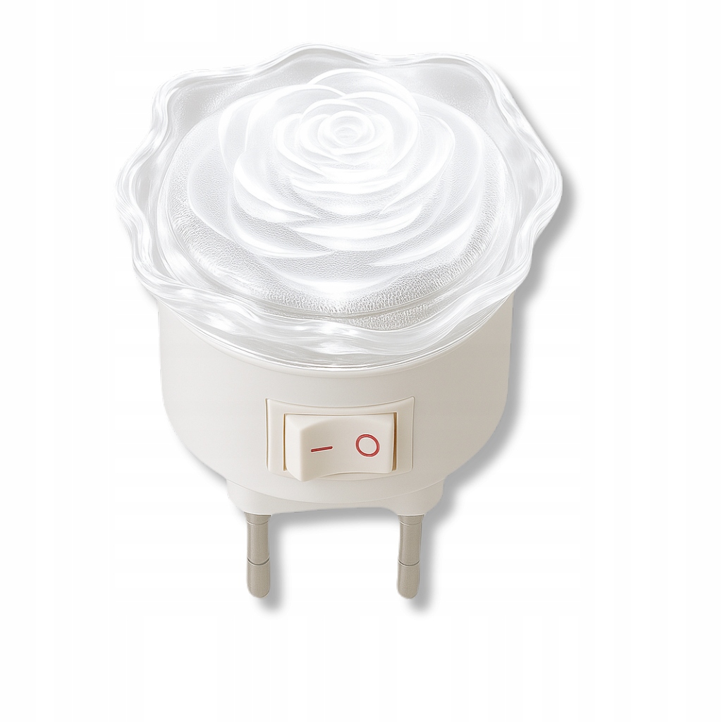 LAMPKA NOCNA WTYKOWA DO GNIAZDKA KONTAKTU LED RÓŻA 0,3W IDEUS STRUHM ...