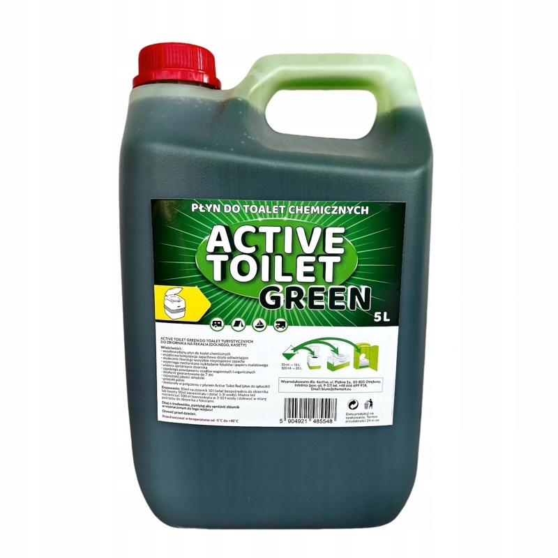 PŁYN KONCENTRAT DO TOALET TURYSTYCZNYCH ACTIVE TOILET GREEN 5L 5904921485548 za 60.00PLN z ...
