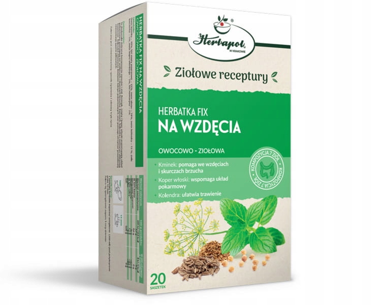 Herbatka fix Na Wzdęcia Herbapol Kraków 20x2 g (5903850011392) • Cena, Opinie • Herbata ziołowa ...