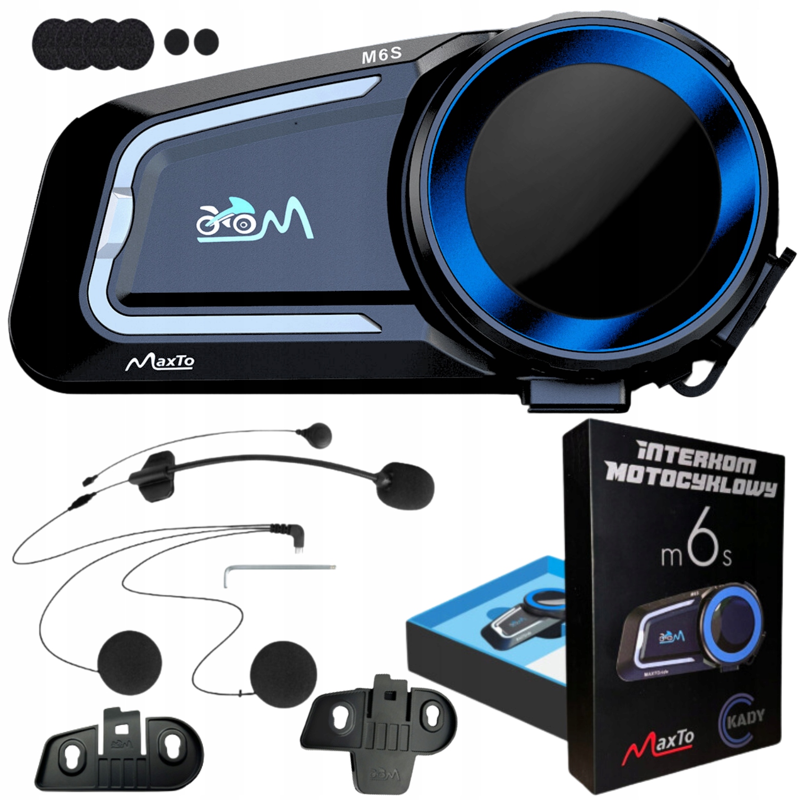 Interkom motocyklowy MaxTo M6S Mesh System do 8 moto Polski Lektor 5903815419997 za 365.00PLN z ...